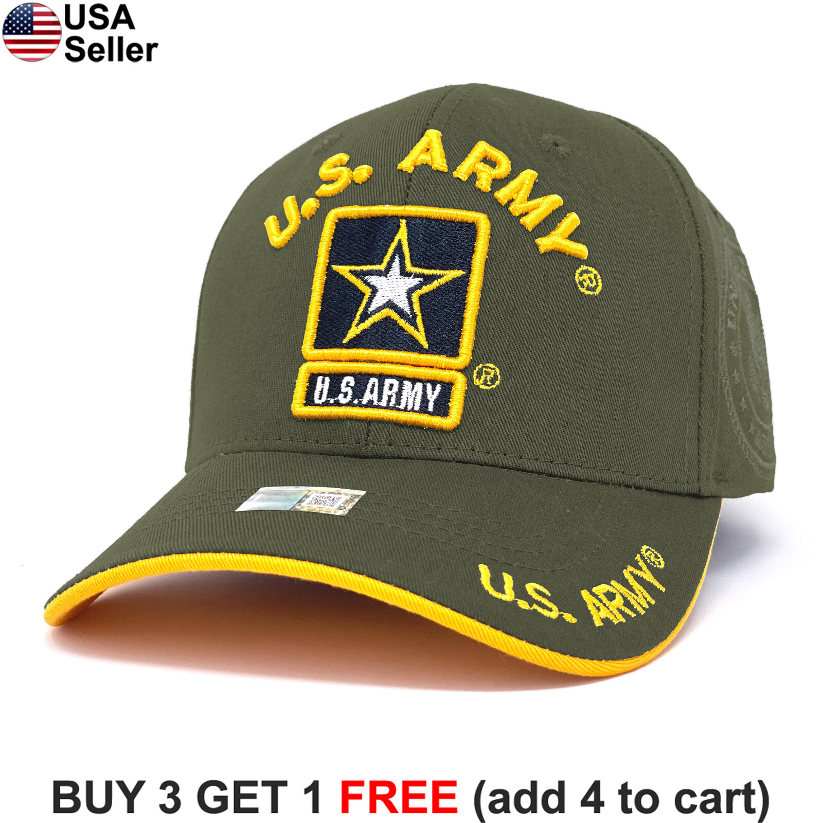 US Army Logo Cap Hat Military Strong Patriotic U.S. Armed Forces USA ...