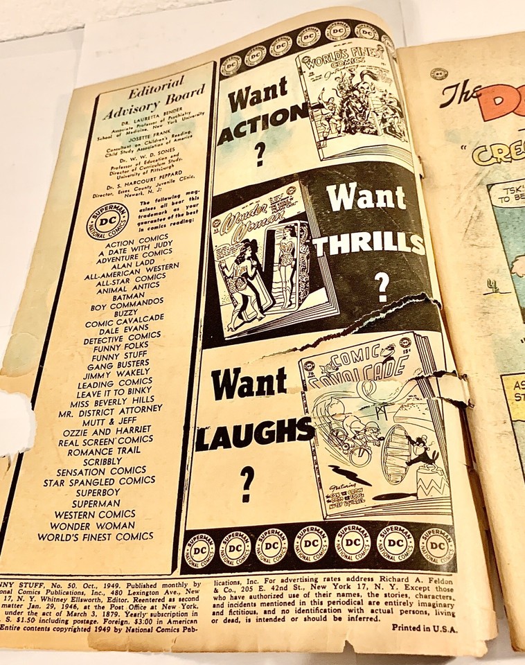 Funny Stuff Comic October 1949 Number 50 Good | eBay