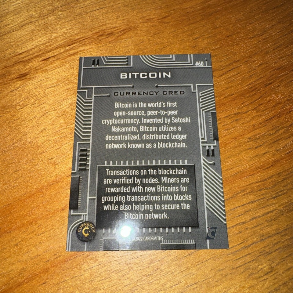 2022 Cardsmiths Currency Series 1 1st Edition #60 Bitcoin Holo Foil | eBay