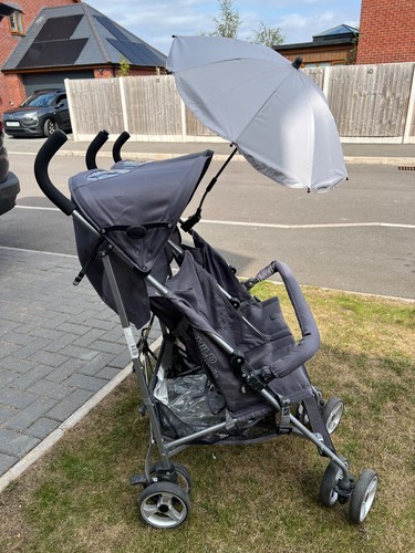 child wheels double buggy with rain cover and sun shade | eBay UK