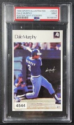 DALE MURPHY PSA 9 1986 SPORTS ILLUSTRATED #4544 POSTER TEST STICKERS ...