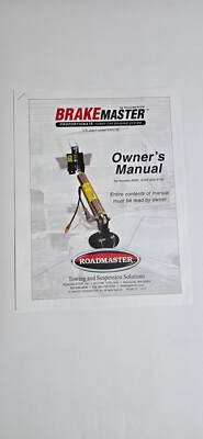 Roadmaster 9000 BrakeMaster w/BrakeAway for Motorhomes Air or Air Over ...