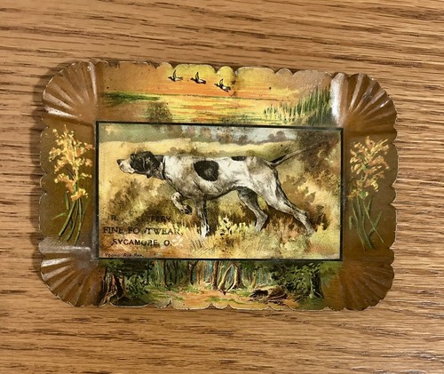 Vintage German Shorthair Pointer Hunting Dog Advertising Metal Tin Tip ...