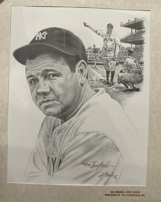 Babe Ruth Calls His Shot Lithograph by Jerry Hersh #413/750 | eBay