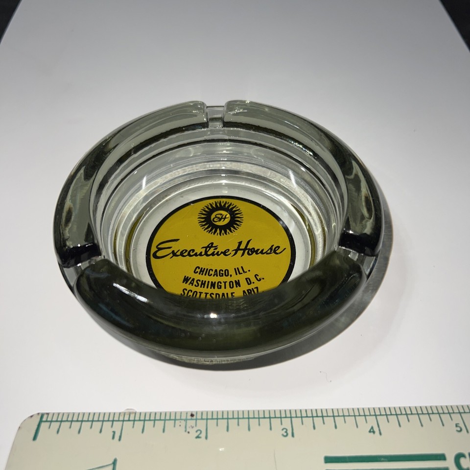 Vintage Glass Hotel Ashtray Executive House Chicago Washington DC ...
