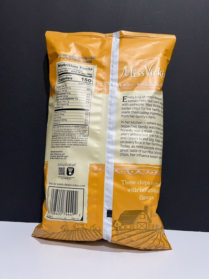 🟡Brand New Miss Vickie’s Honey Mustard Sweet Kettle Cooked Potato Chips ...