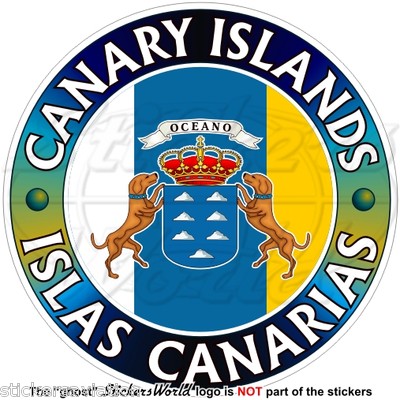 CANARY ISLANDS Spain ISLAS CANARIAS Spanish 100mm(4") Vinyl Bumper ...