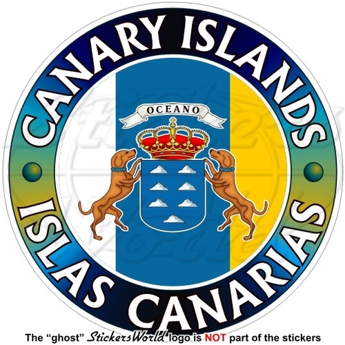 CANARY ISLANDS Spain ISLAS CANARIAS Spanish 100mm(4") Vinyl Bumper ...