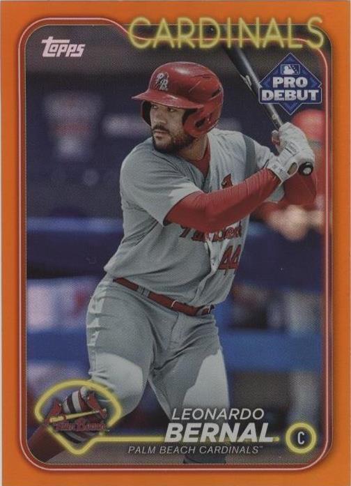 2024 Topps Pro Debut - Leonardo Bernal #PD-164 Orange Foil /25 (RC) for ...