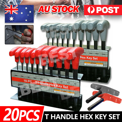 20pcs T Handle Hex Key Set Metric or SAE T Bar Wrench Allen Allan Keys ...