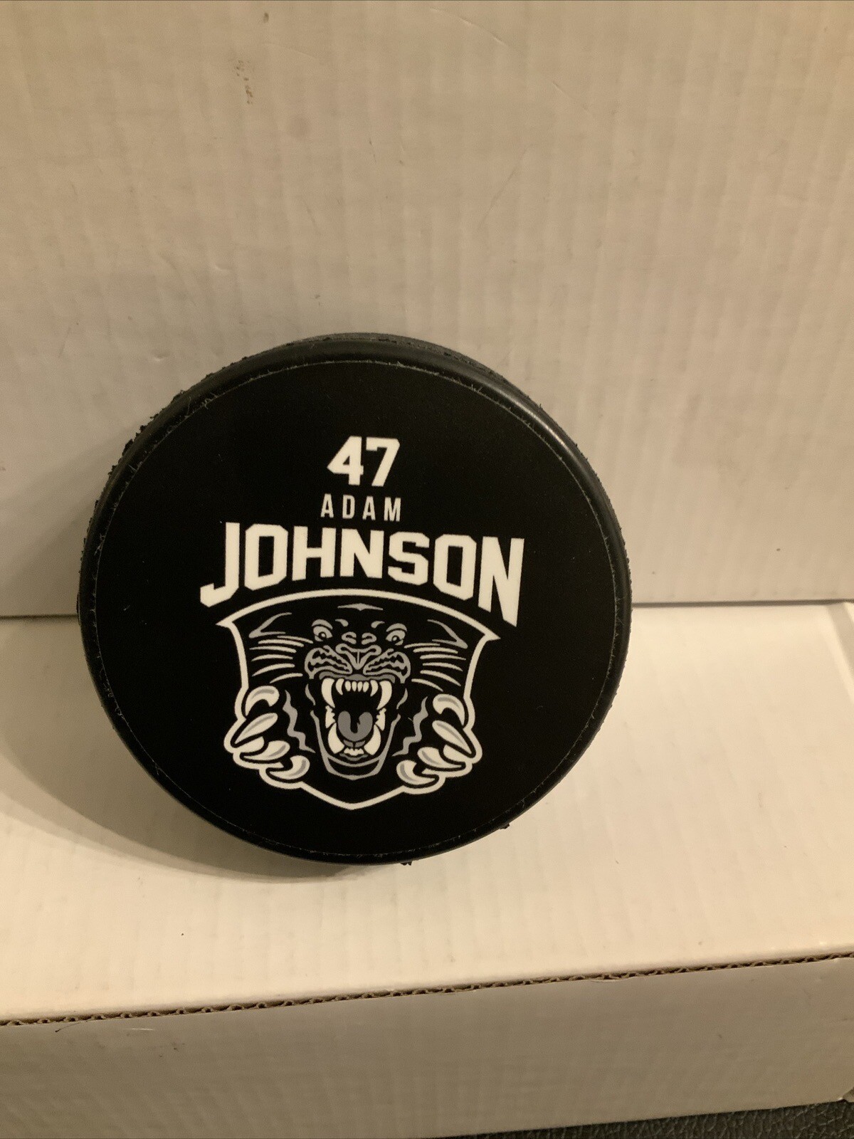 Adam Johnson Nottingham Panthers Memorial Hockey Puck NHL #1500 | eBay