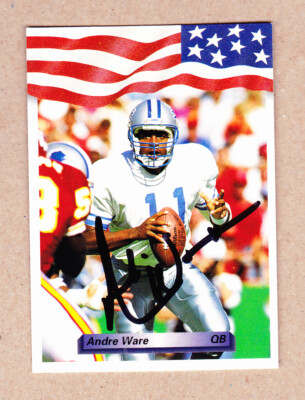 Andre Ware signed 1992 All World football card# 126-Detroit Lions | eBay