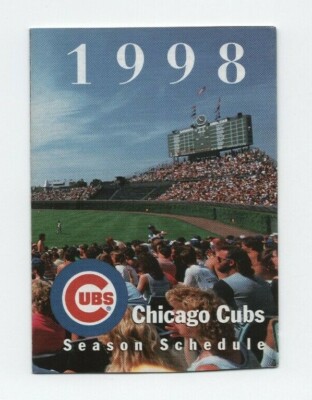1998 CHICAGO CUBS POCKET SCHEDULE (SKED) | eBay