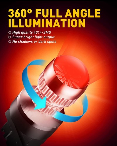 AUXITO LED Brake Tail Light Bulbs 3156 3157 LED Bulb Red 400% Brighter ...