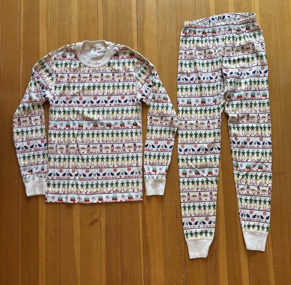Hanna Andersson Adult Unisex Pajamas Set XS Buddy Elf Holiday | eBay