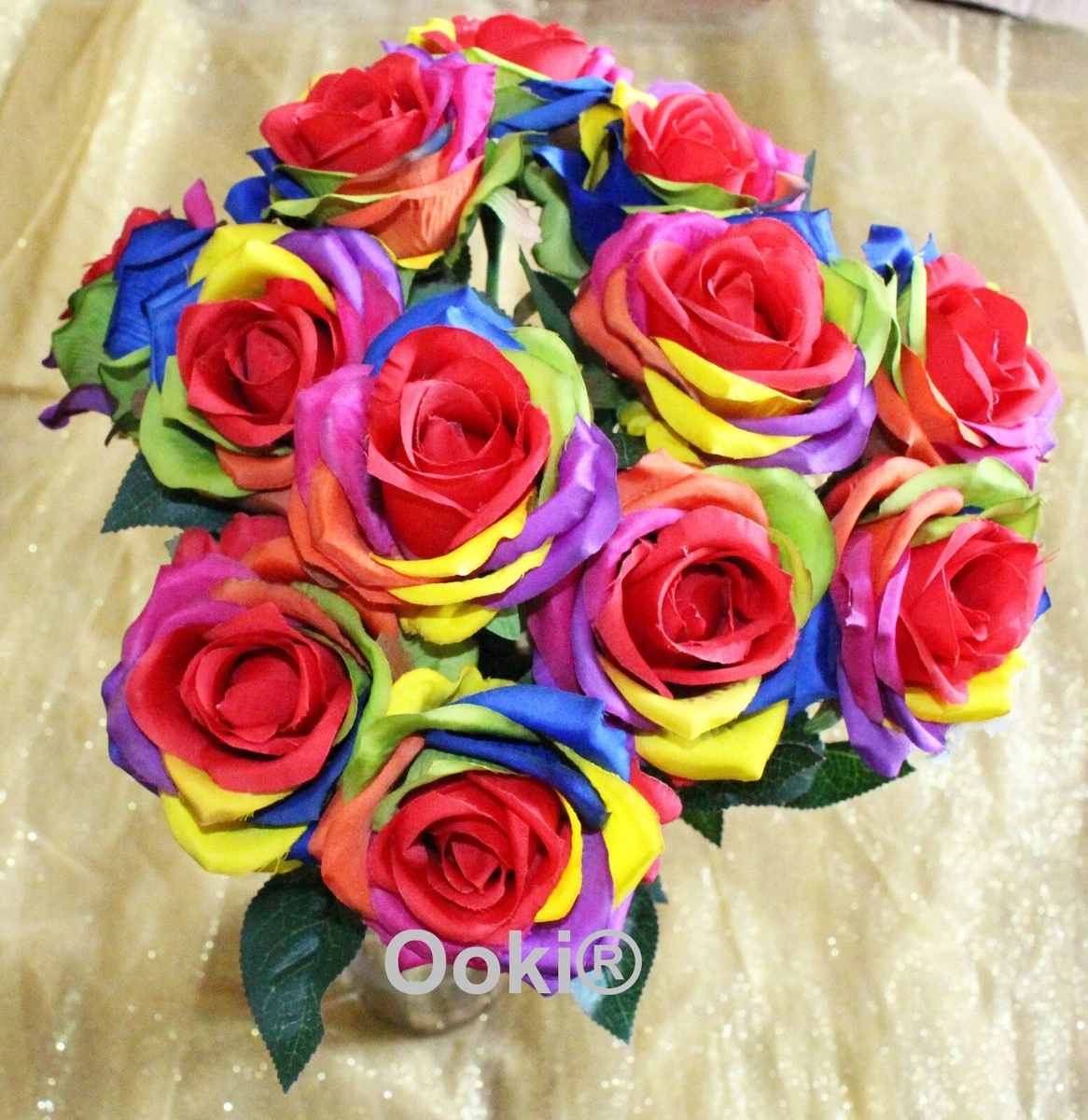 Rainbow Rose With Stem