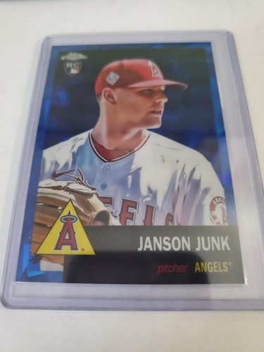 2022 Topps Chrome Platinum Anniversary RC Blue LA Angels Jason Junk 81/ ...