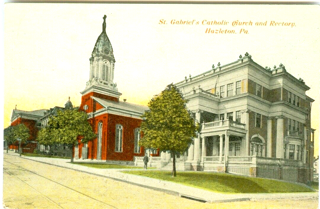 Hazelton PA St Gabriel's Catholic and Rectory | eBay