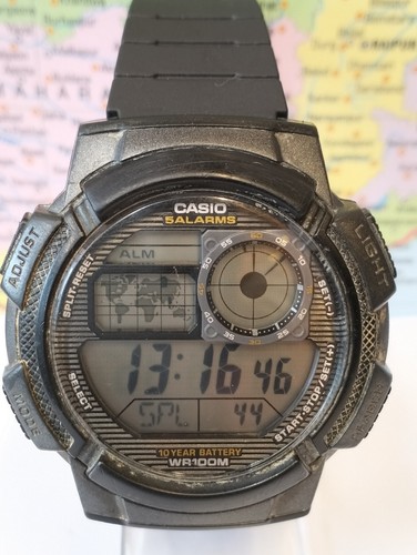 CASIO 5 ALARM DIGITAL QUARTZ AE-1000W THAILAND MEN'S FULL WORKING ...