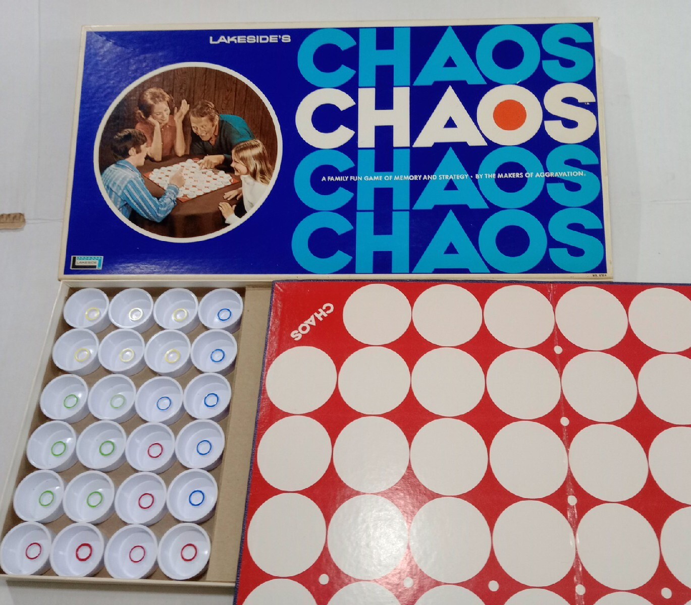 Vintage Chaos Board Game Lakeside 1971 Memory Strategy 8319 Family Kids ...