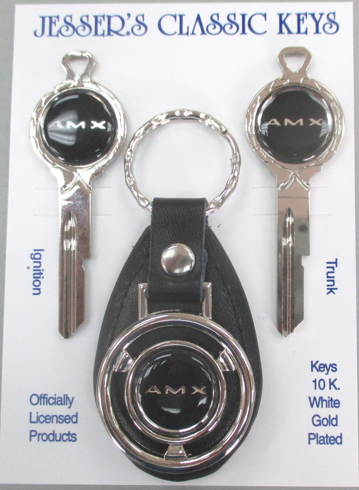 AMC Javelin AMX American Motors Classic White Gold Key Set 1968 1969 ...