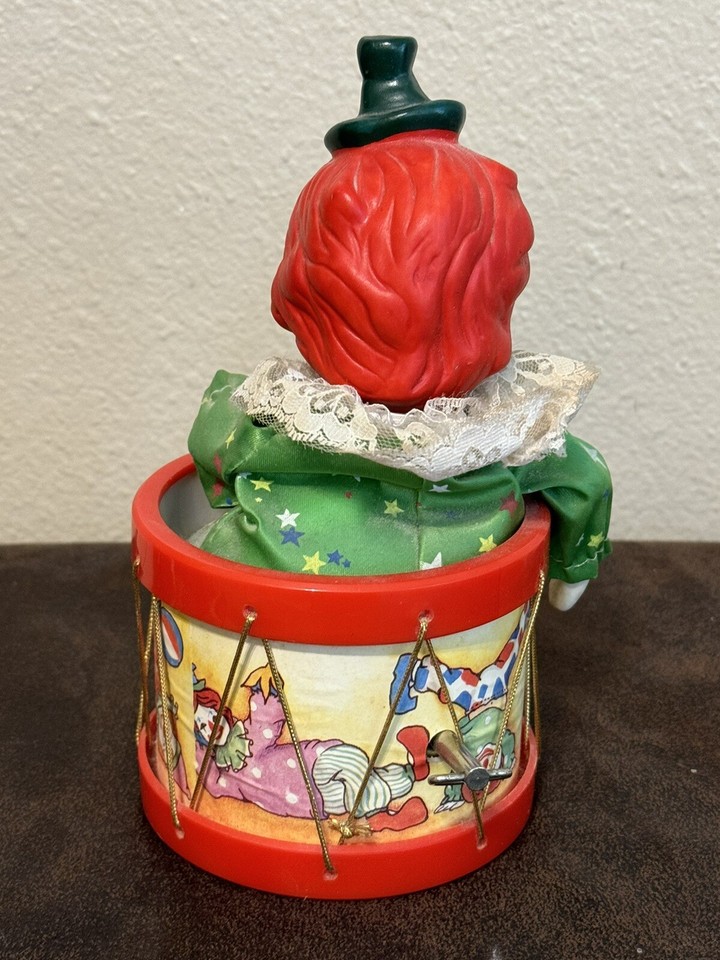 Clown Music Box Wind Up Musical Rotating Resin Figurine Collectible ...