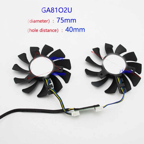 For ZOTAC GeForce GTX 970 4GB Cooling Fan GA81O2U Pair with Connecting ...