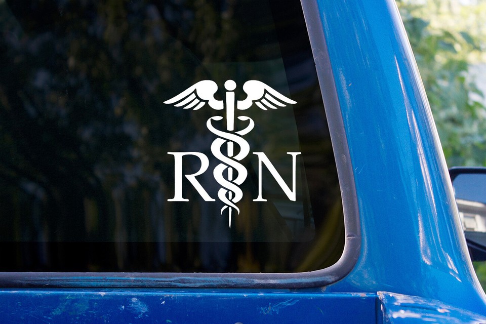 RN vinyl sticker decal medical registered nurse symbol | eBay