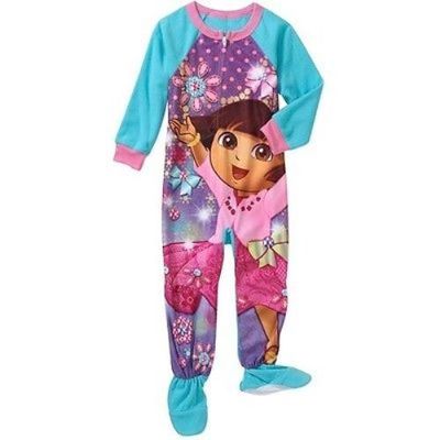 Dora The Explorer Footed Sleeper Pajama Girl Size 12M 18M 24M | eBay