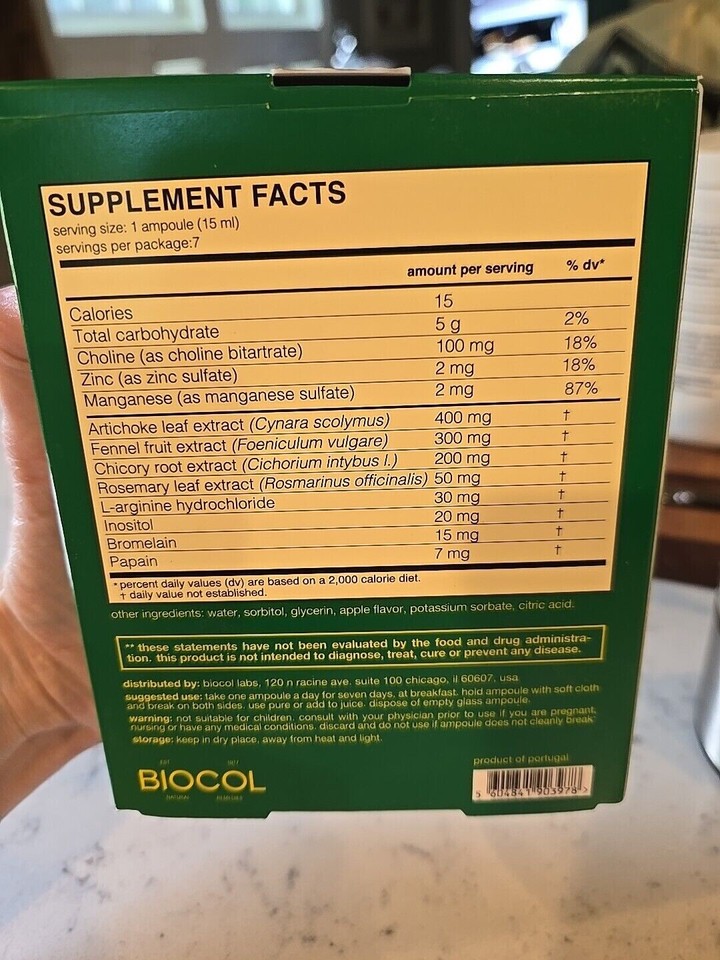 Something For A Detox Week Liver Biocol 7 Ampoules full set brand new ...