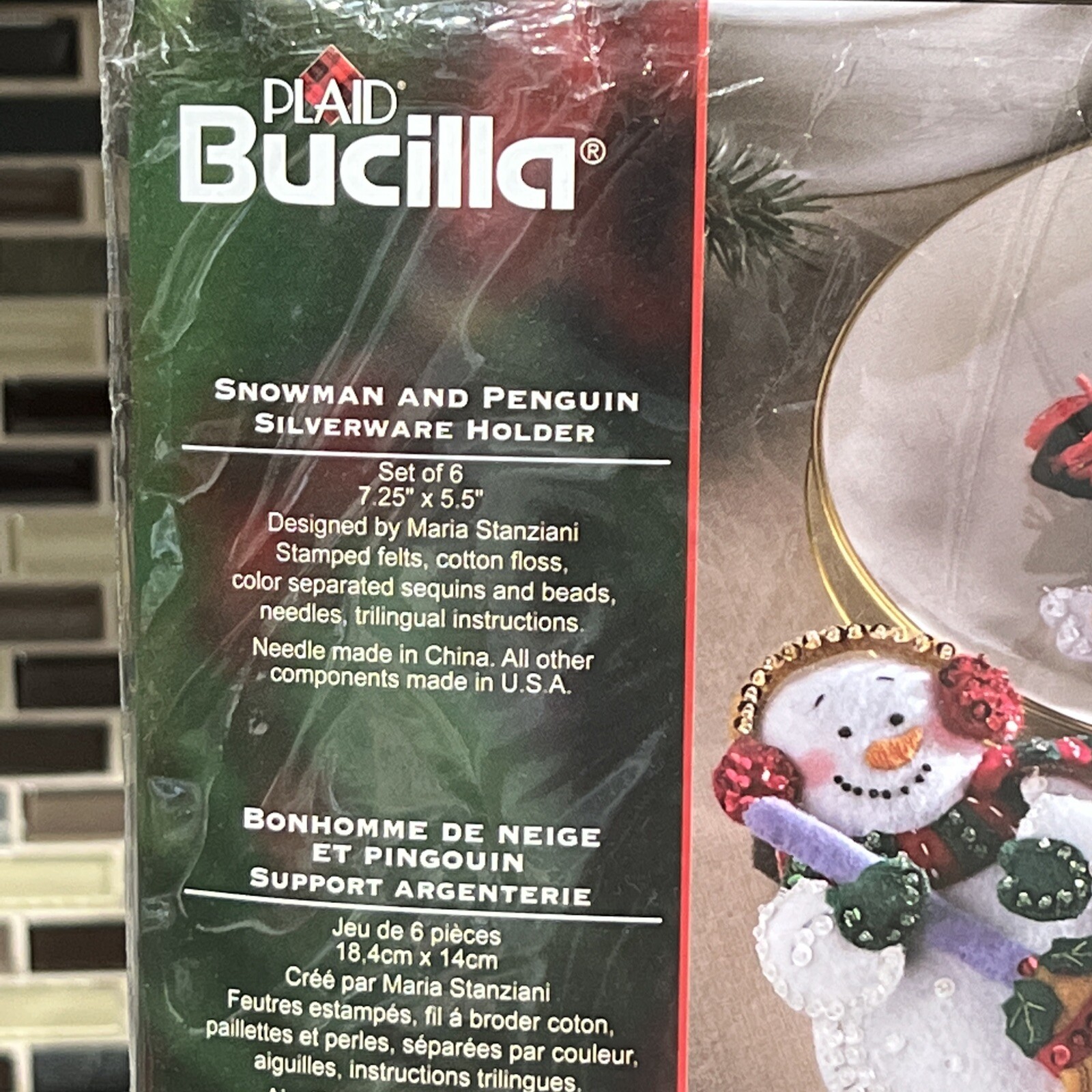Snowman & Penguin Silverware Holders Felt Home Decor Kit Bucilla 86247 ...