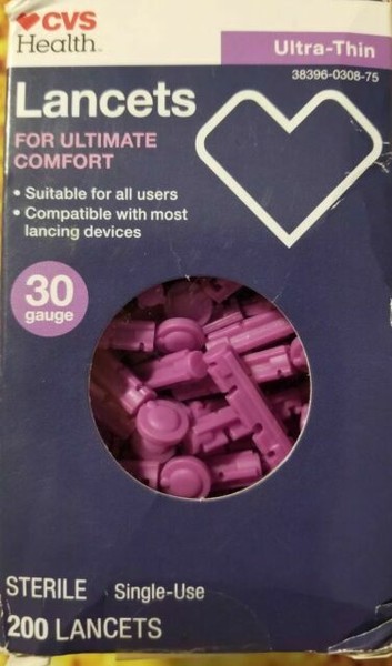 CVS Health Ultra Thin Lancets Sterile Single Use 200lancets for sale ...