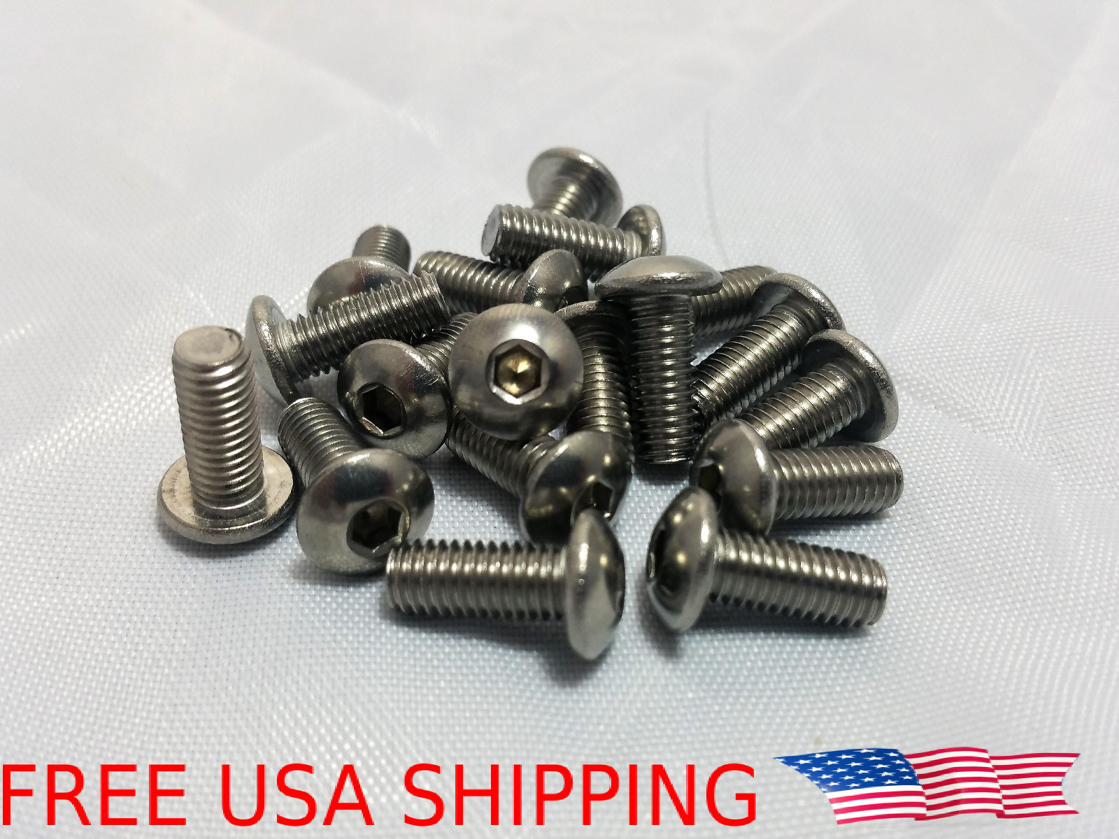 20 Pcs M5 M5-0.8 M5x16 16 16mm 5mm Stainless Hex Button Cap Head ...