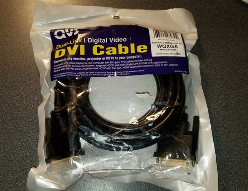 QVS CFDD-D10 10 ft. Premium DVI Male to Male Digital Flat Panel Cable ...