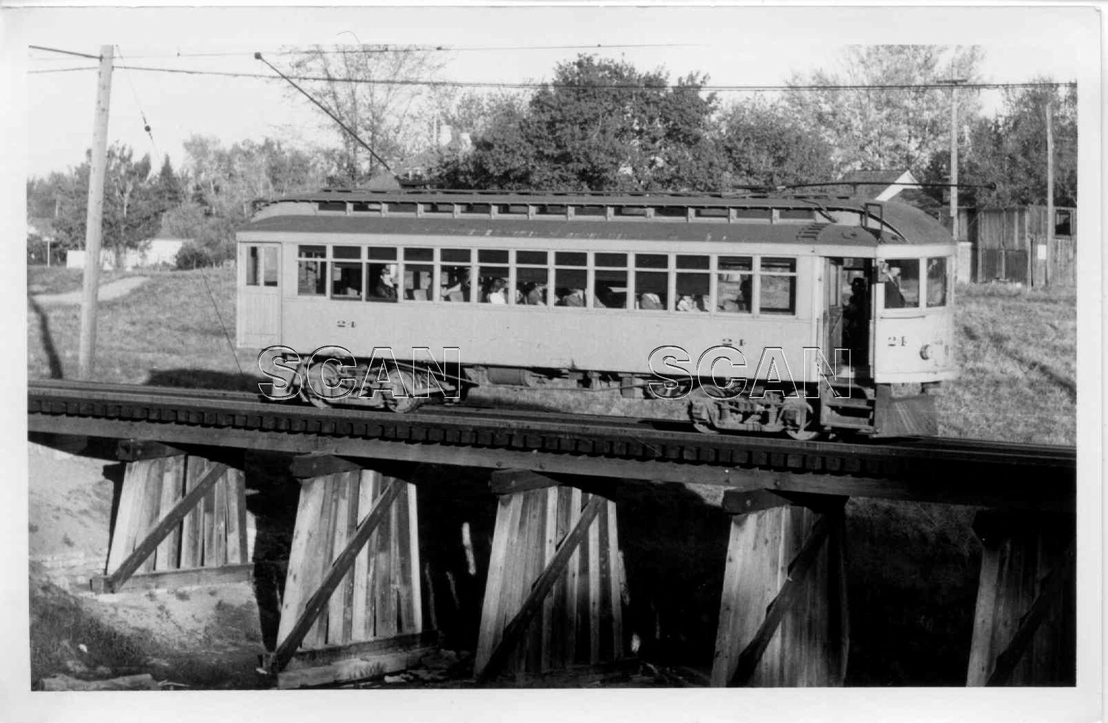 0B300J RPPC 1954/60s DENVER INTERMOUNTAIN RAILWAY LINE CAR #24 MEADE ST ...