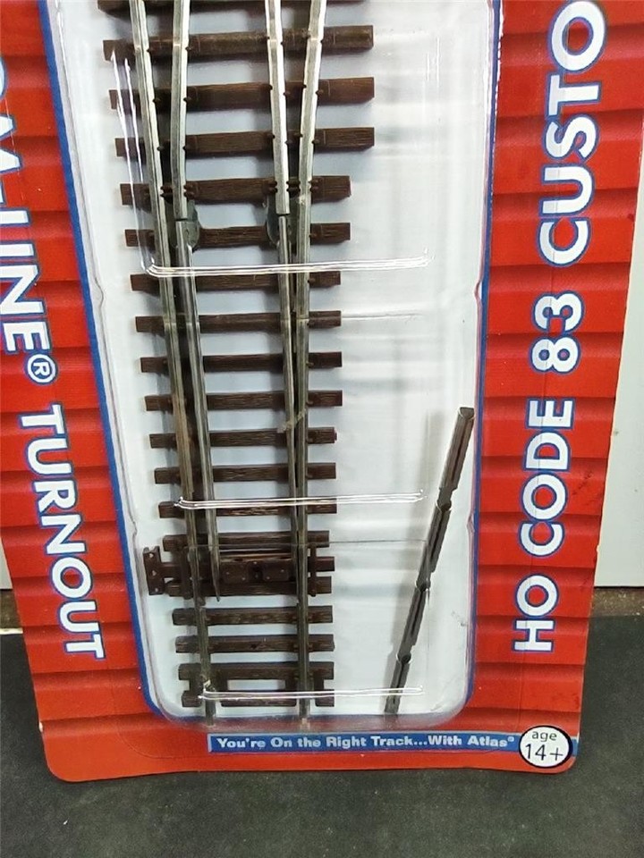 Atlas #562 Code 83 #4 Turnout Right Custom-Line HO Scale Switch track ...