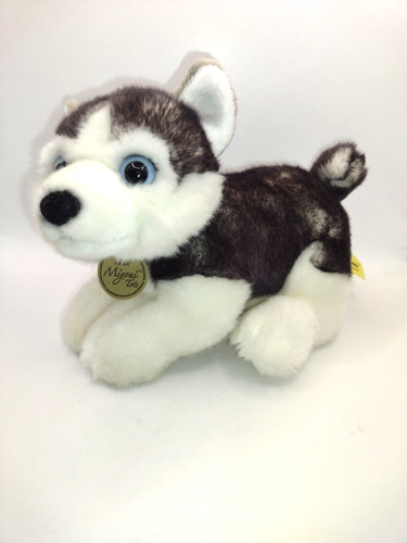Miyoni Tots Baby Husky Puppy Dog Plush Stuffed Animal Blue Eyes Aurora ...