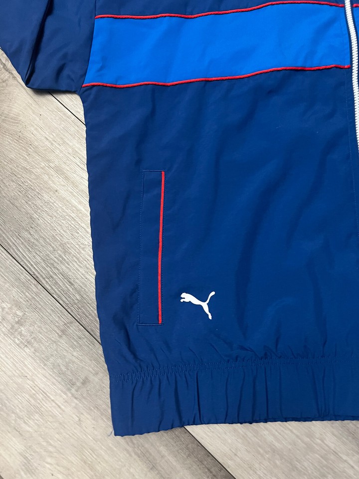 NWT PUMA BMW MOTORSPORTS Men's 2 Piece Tracksuit Blue Red Jacket XL ...