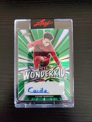 Kaide Gordon - 2022 Leaf Metal Soccer Autograph - GREEN WONDERKID AUTO ...