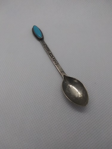 Vintage Alpaca Turquoise Mexico Souvenir Spoon | eBay