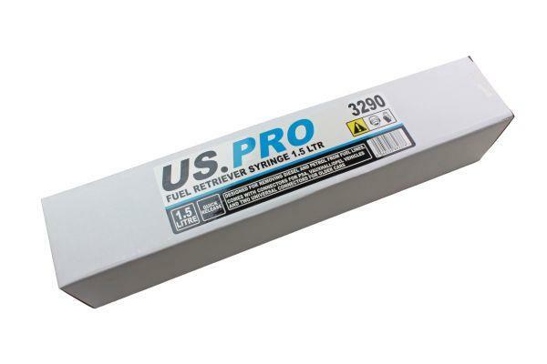 US PRO Fuel Retriever Syringe 1.5 Ltr Suction Pump Fuel Tank Drainer ...