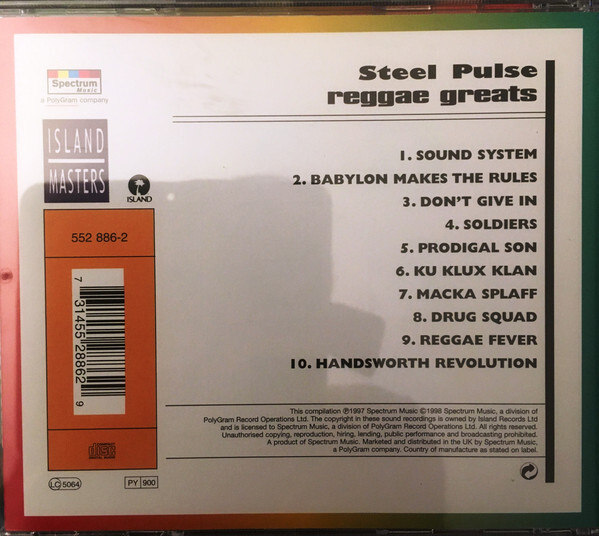 Steel Pulse - Reggae Greats (CD, Comp, RE) (Near Mint (NM or M ...
