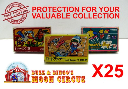 25X NINTENDO FAMICOM SMALL CIB GAME - CLEAR PLASTIC PROTECTIVE BOX ...