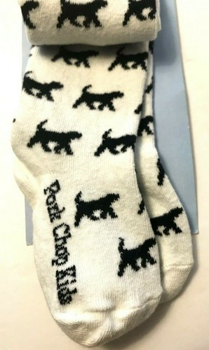 Pork Chop Kids Labrador Baby Knee High Socks Black Dog Print NWT Sz 1-2 ...