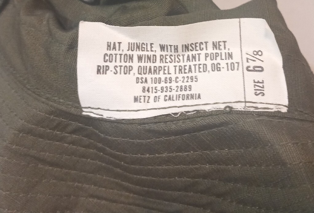 Vietnam Dated USGI Jungle Boonie Hat with Insect Net Free Shipping | eBay