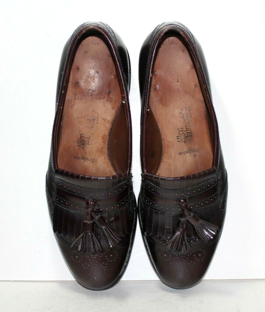 Men's ALLEN EDMONDS Bridgeton Loafers Burgundy Leathe… - Gem