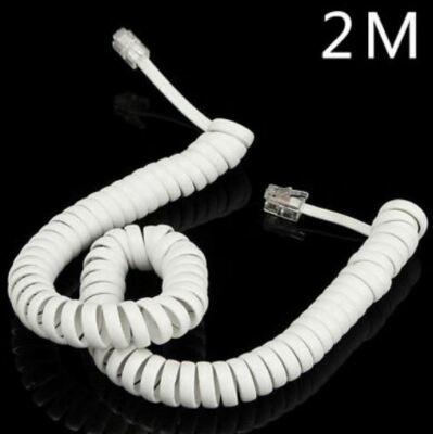 Replacement Phone Cable Coiled Telephone Handset Lead (2.0m - Curly ...