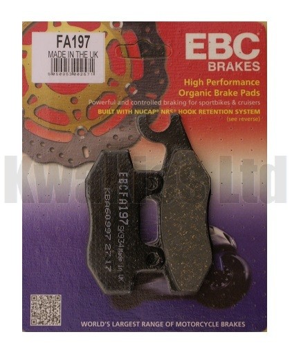 Fits: Kawasaki Ninja 250 SL 2015-2016 Pair of EBC Front Brake Pads ...