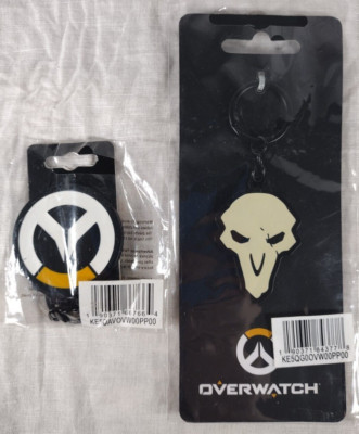 2 Pack - NEW - Overwatch Logo Metal Key Chains Reaper Anime Manga Video ...