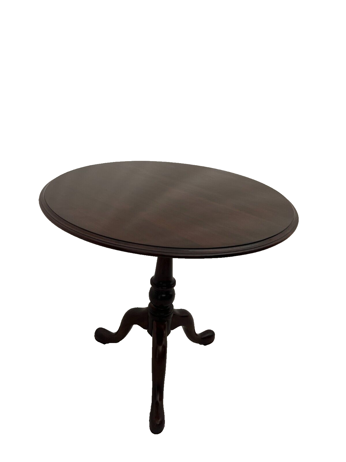 Vintage Ethan Allen Round Tea Table Spinning pedestal Mahogany Entry ...